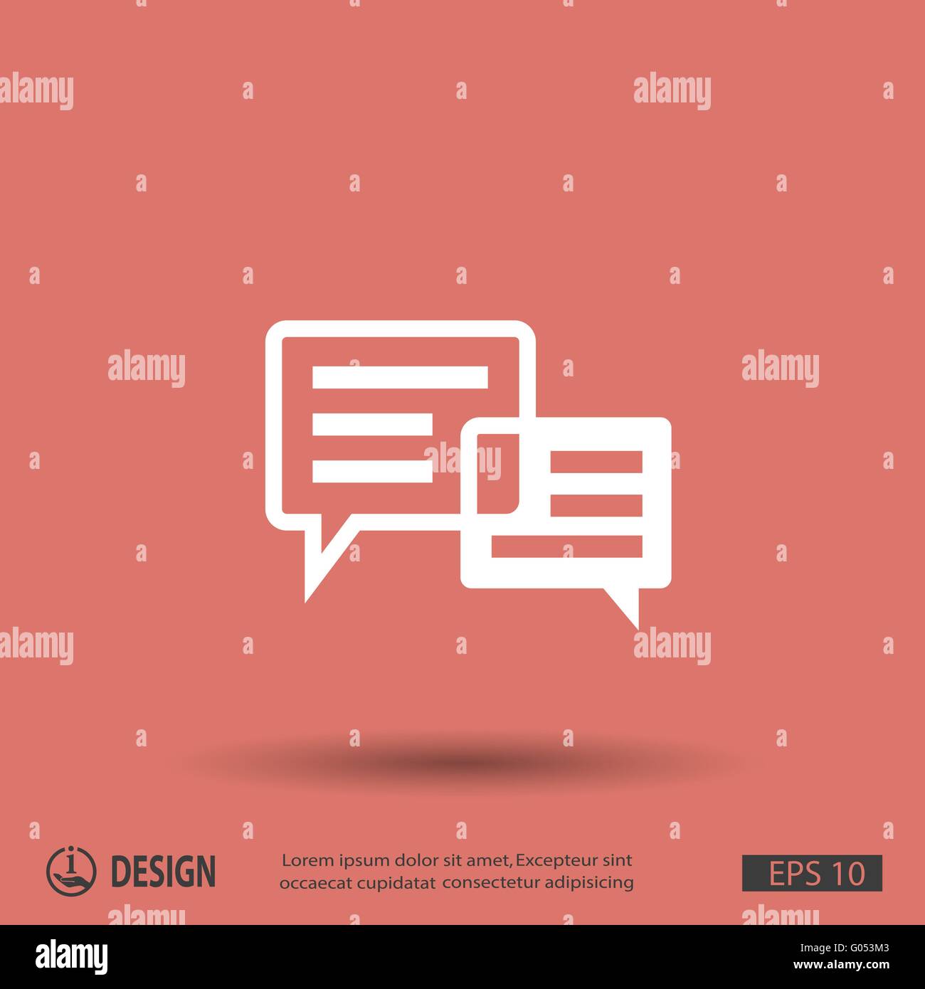 Pictograph of message or chat. Vector concept illustration for design ...