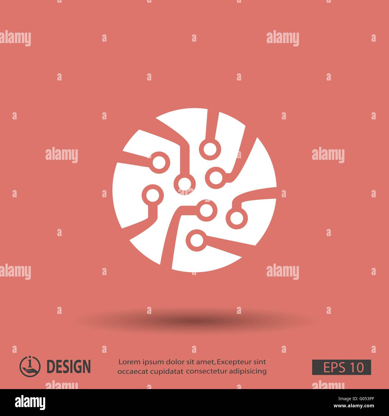 Pictograph of circuit board. Vector concept illustration for design ...
