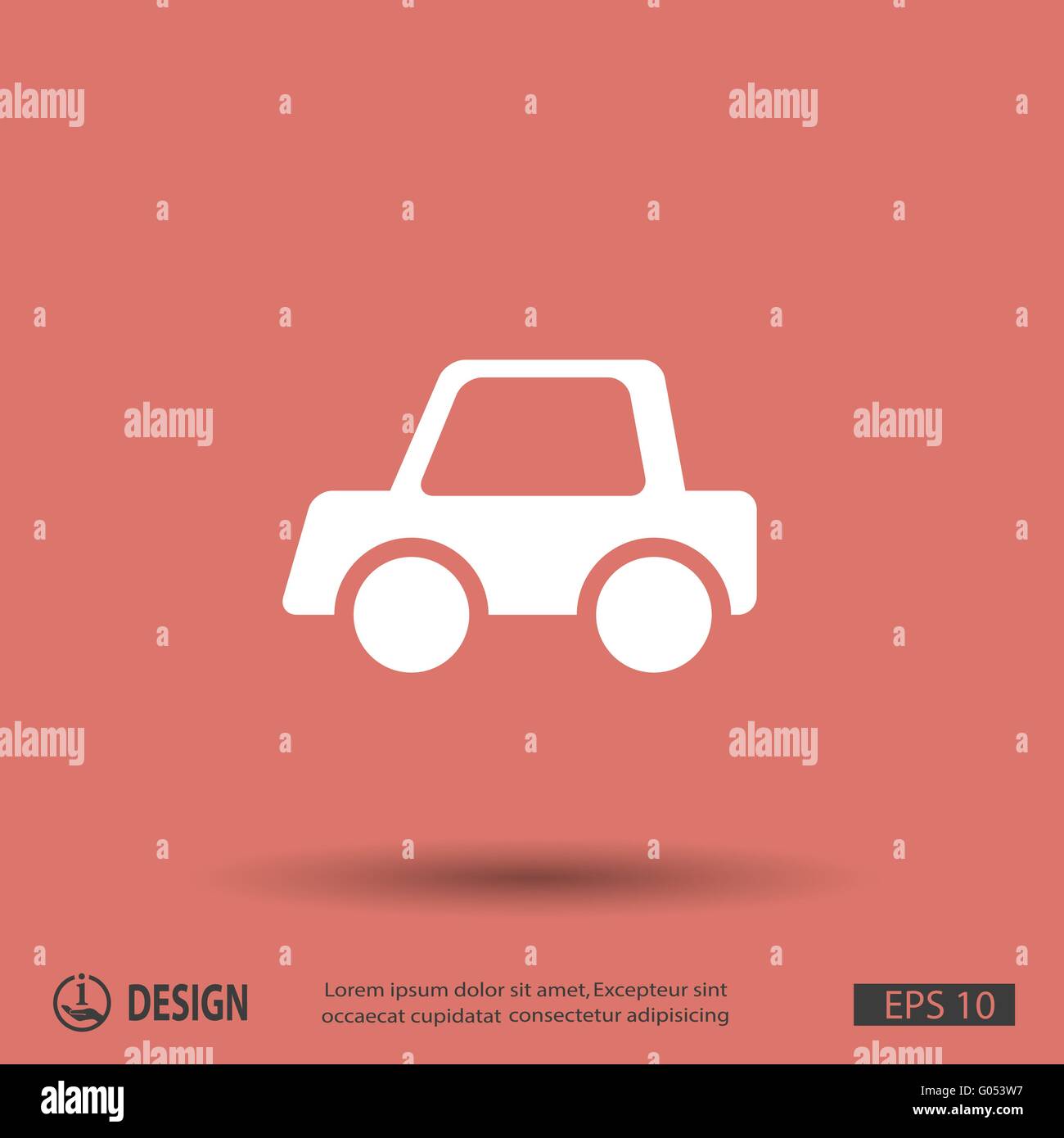 Pictograph of car. Vector concept illustration for design. Eps 10 Stock ...