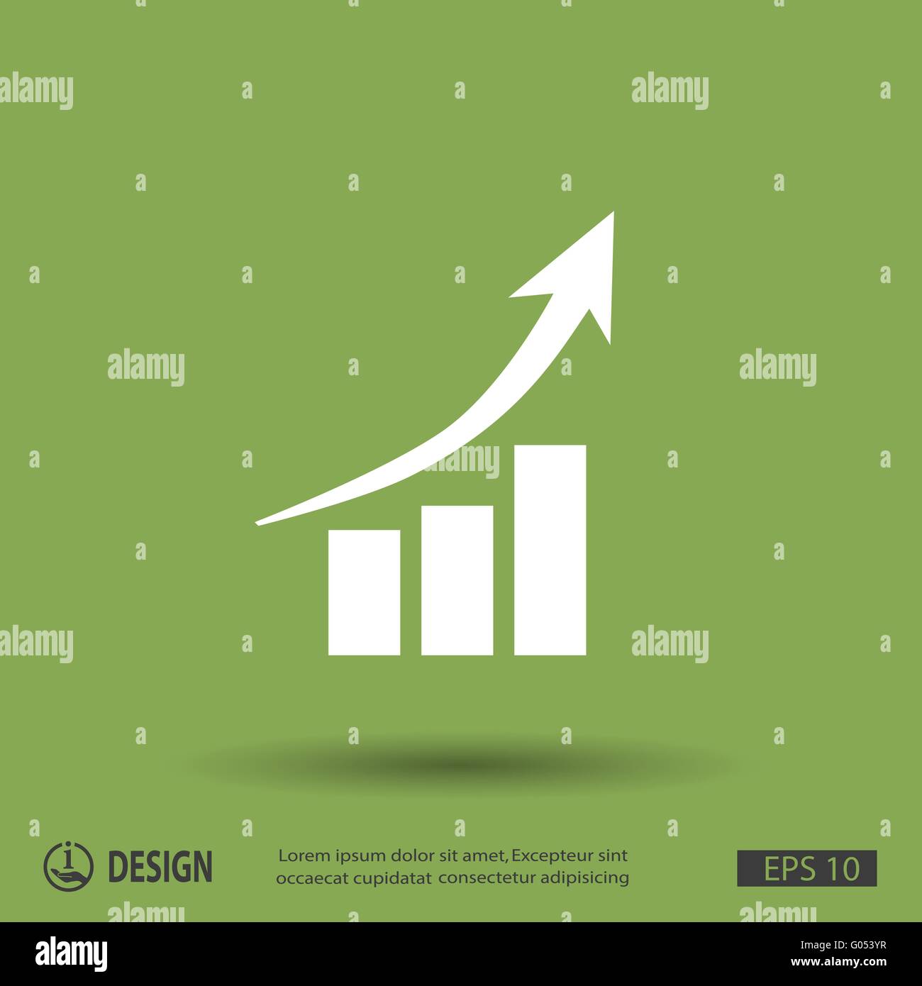 Pictograph of graph. Vector concept illustration for design. Eps 10 ...
