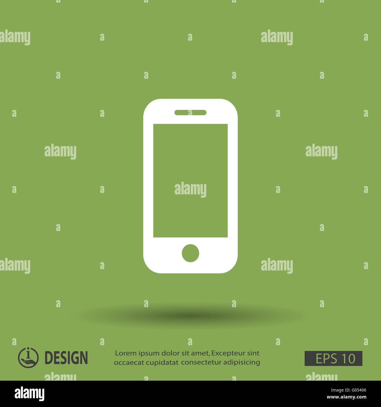 Pictograph of mobile. Vector concept illustration for design. Eps 10 ...