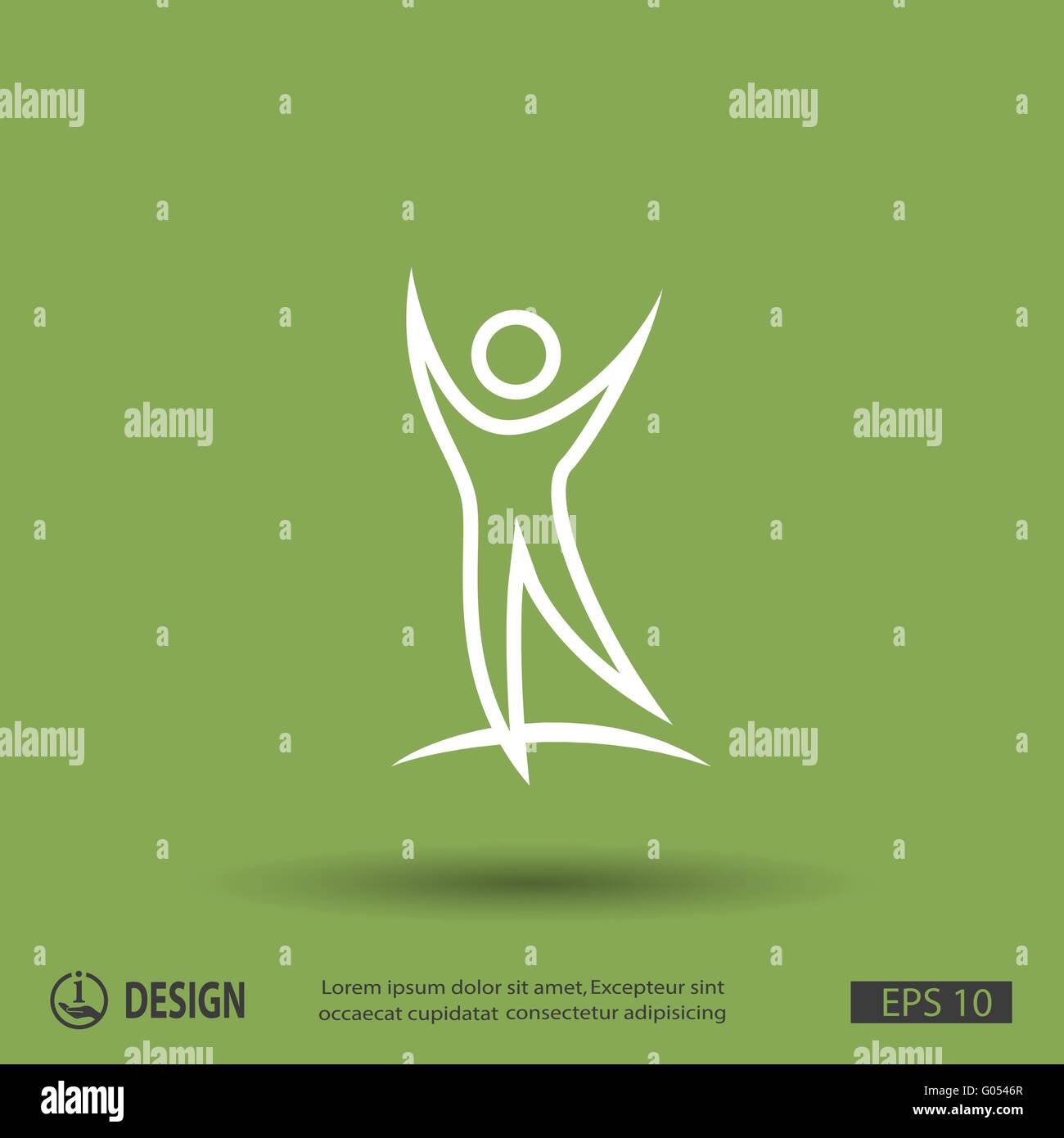 Pictograph of success people. Vector concept illustration for design ...