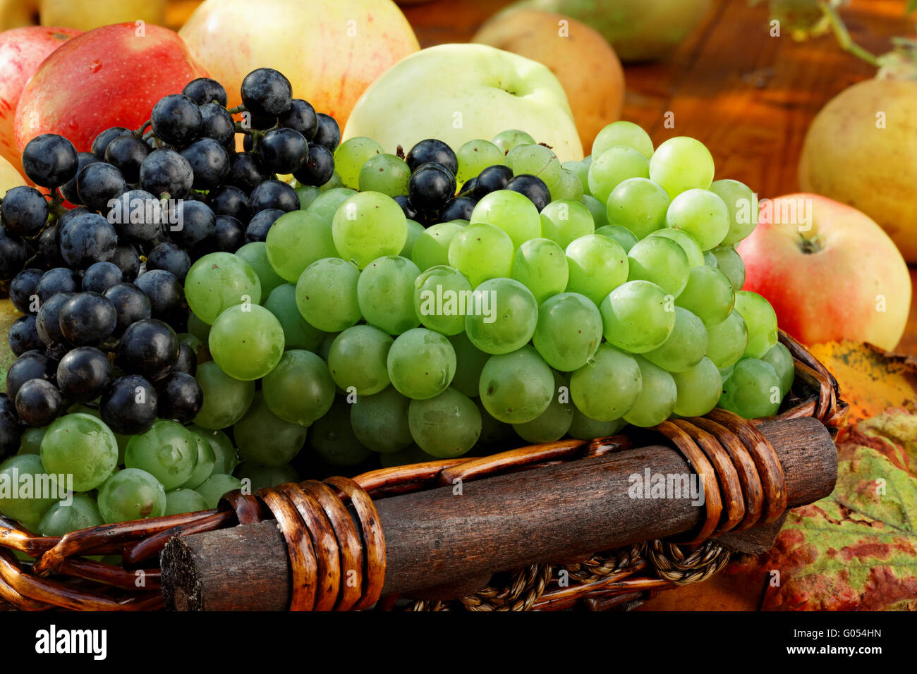 Basket of ripe fruits Stock Photo - Alamy