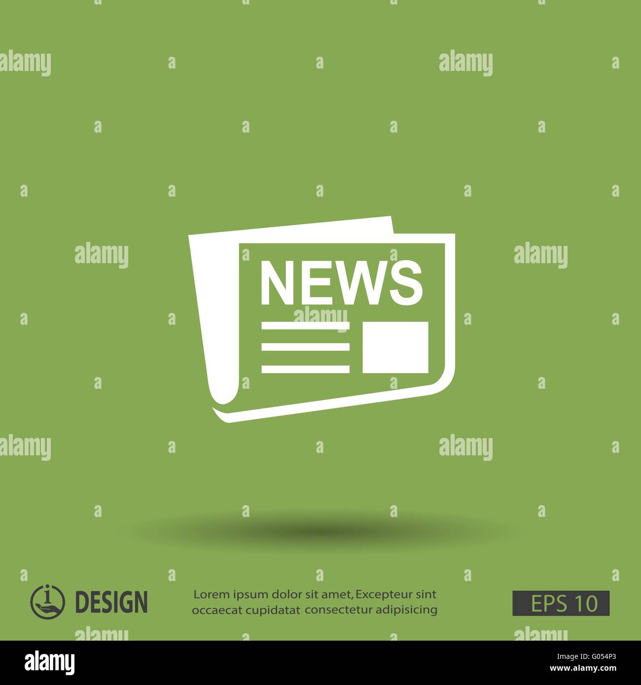 News icon. Vector concept illustration for design. Eps 10 Stock Vector ...