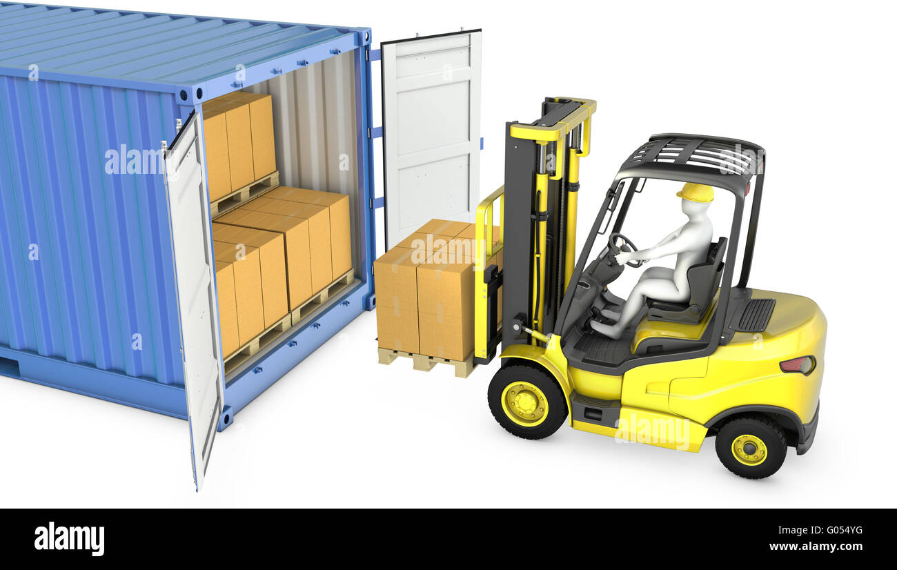 Container forklift hi-res stock photography and images - Alamy