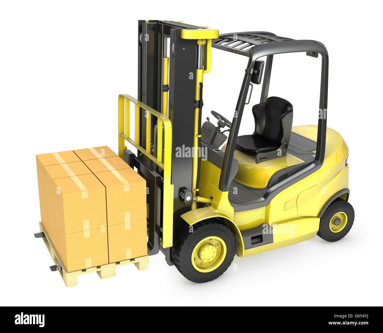 Forklift Boxes Carton Cut Out Stock Images & Pictures - Alamy