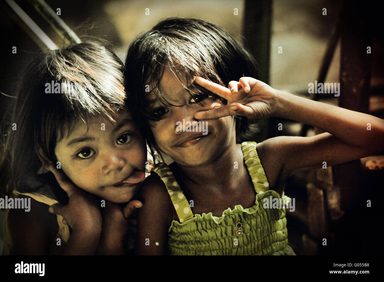 Children at the Barangay Sports Arena, Cebu City, Philippines Stock ...