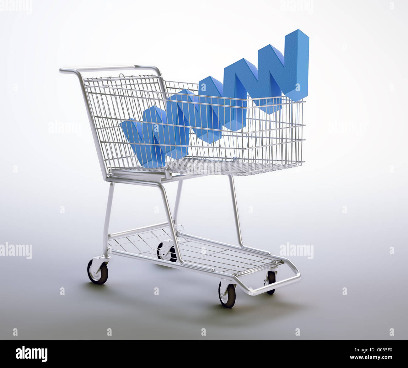 World wide web symbol inside a shopping cart Stock Photo - Alamy