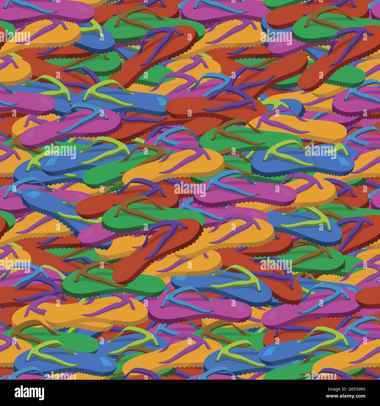 Summer flip flops seamless pattern vector illustration Stock Photo - Alamy