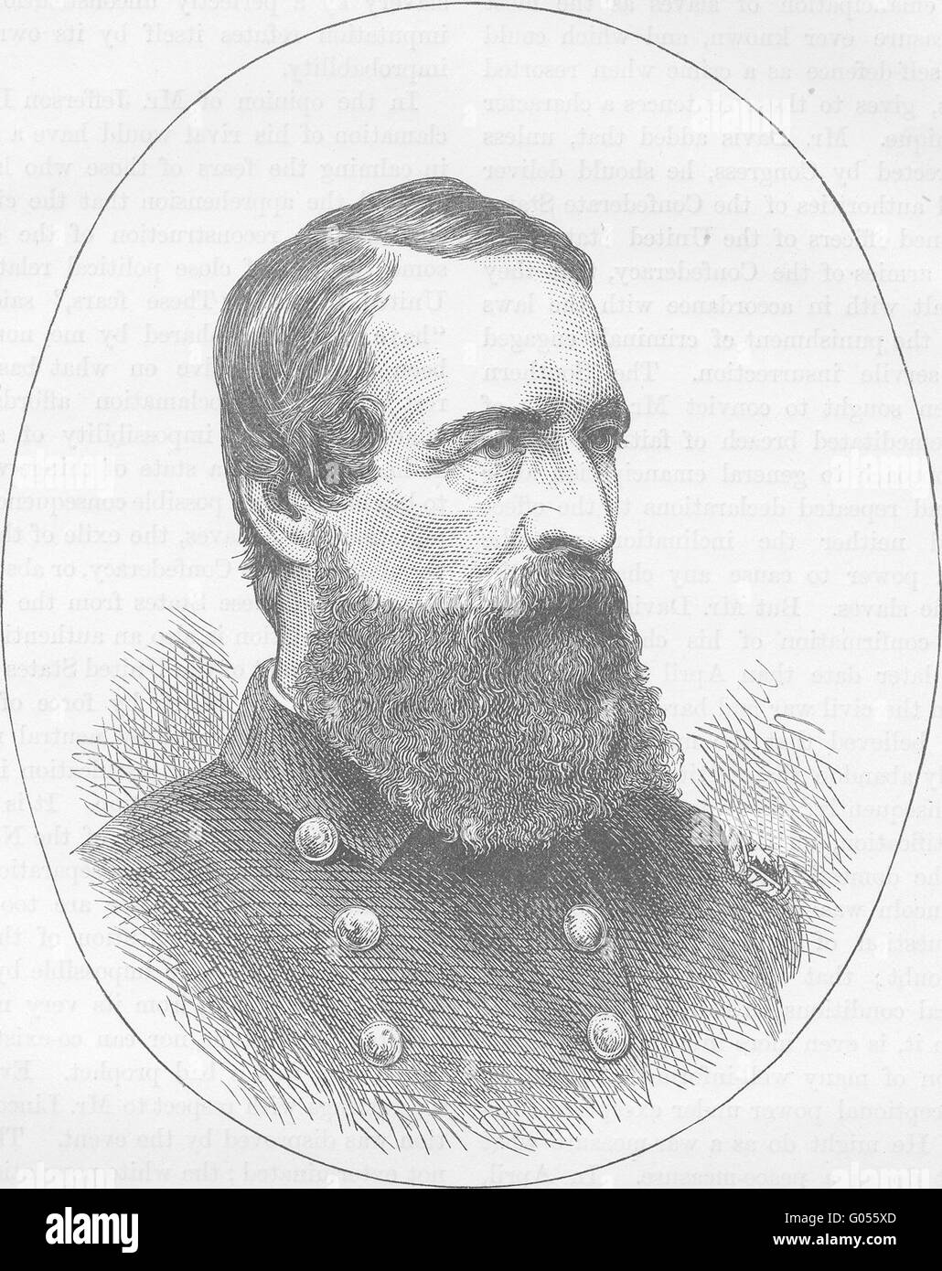 MILITARIA: Civil War: Admiral Porter, antique print c1880 Stock Photo ...