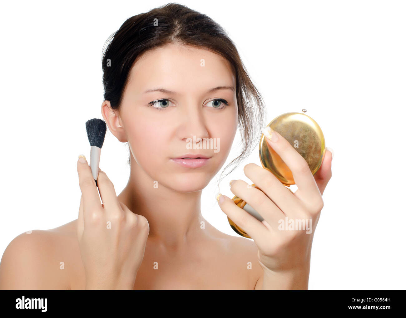 The young beautiful girl with a natural make-up Stock Photo - Alamy