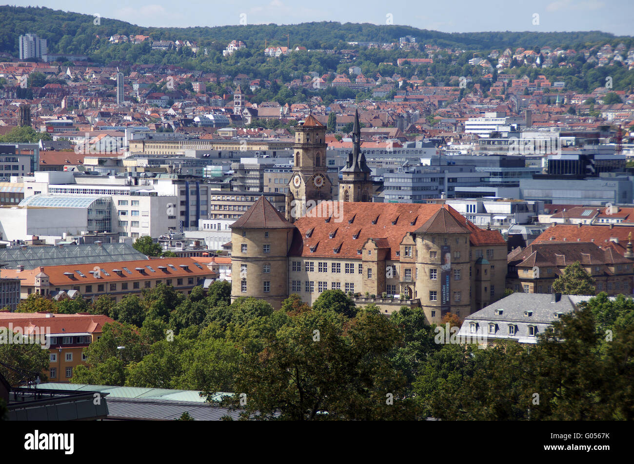 Stuttgart City View - Old Castle Stock Photo - Alamy