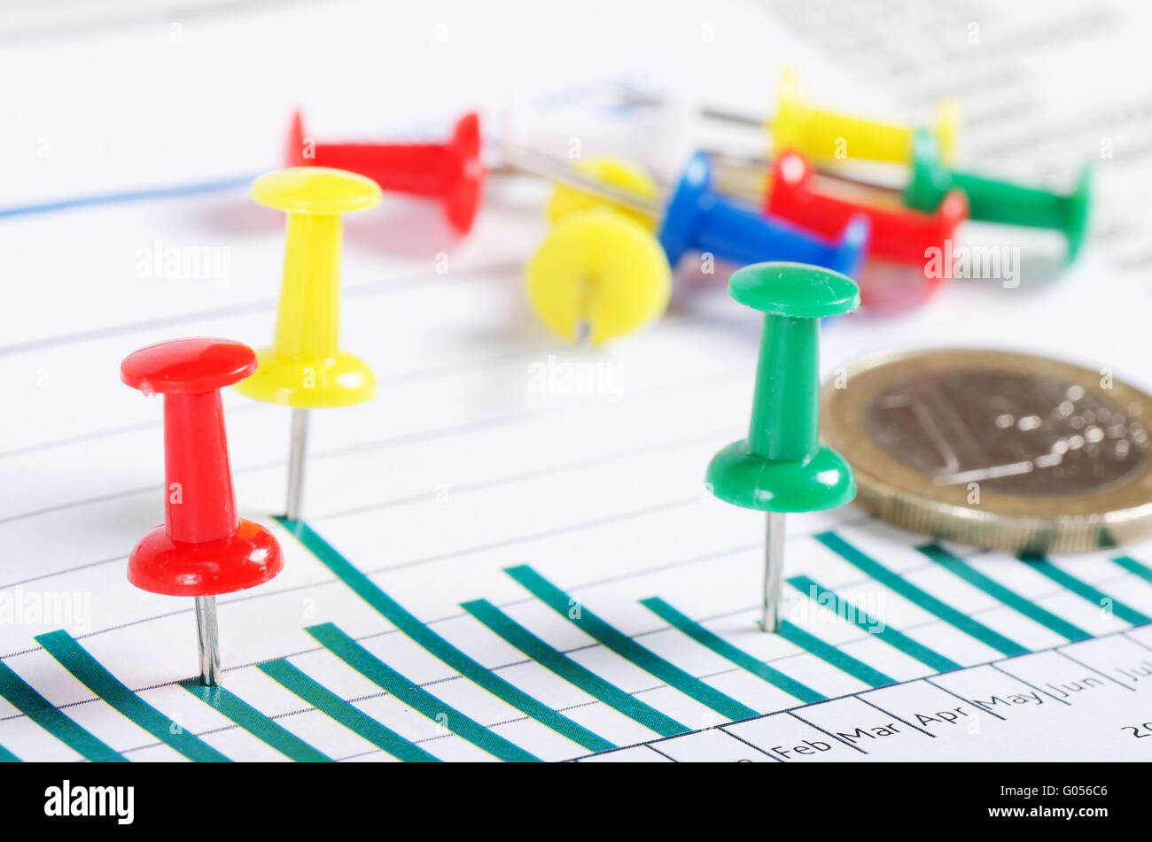 Graphs, charts, business table. The workplace of business people Stock ...