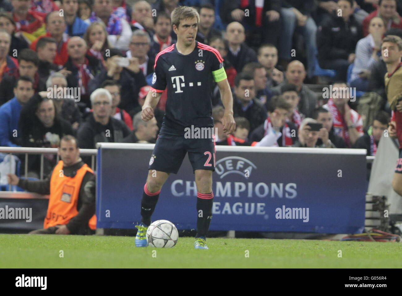 Philip Lahm of Bayern Munich in action during the match of Champions ...