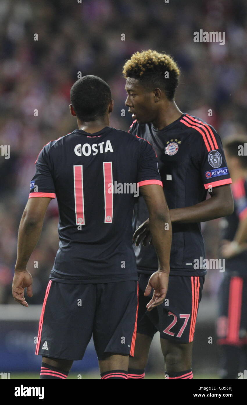 David Alaba of Bayern Munich in action during the match of Champions ...