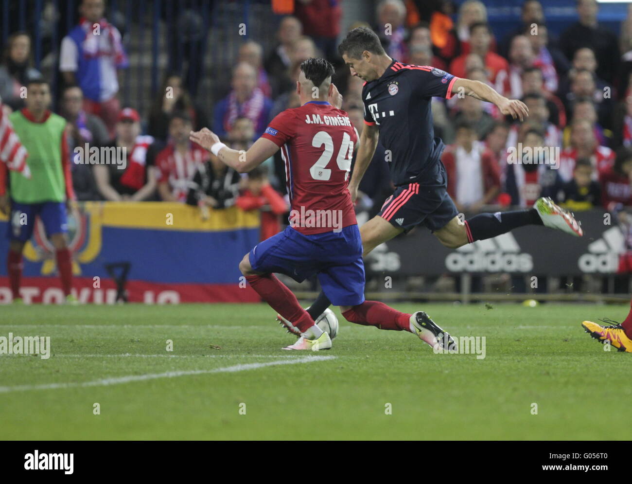 Robert Lewandowski of Bayern Munich in action during the match of ...