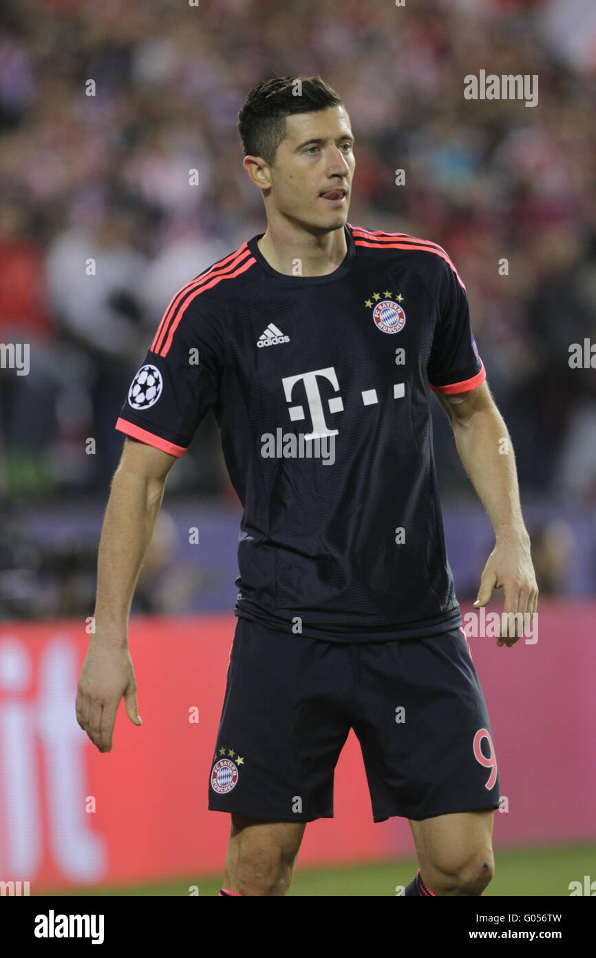 Robert Lewandowski of Bayern Munich in action during the match of ...