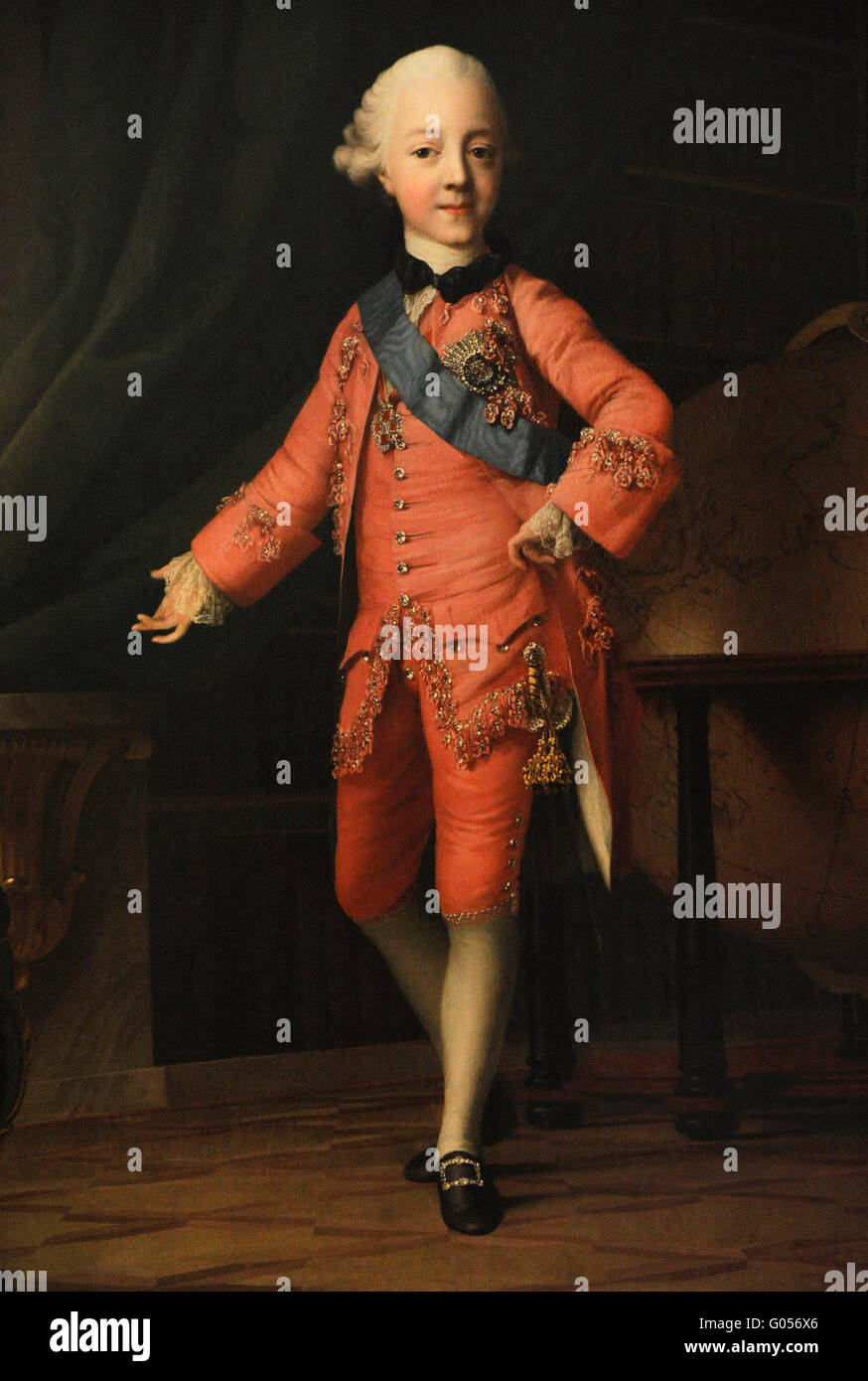 Emperor of Russia Paul I (1754-1801). Portrait of Czar in his childhood ...