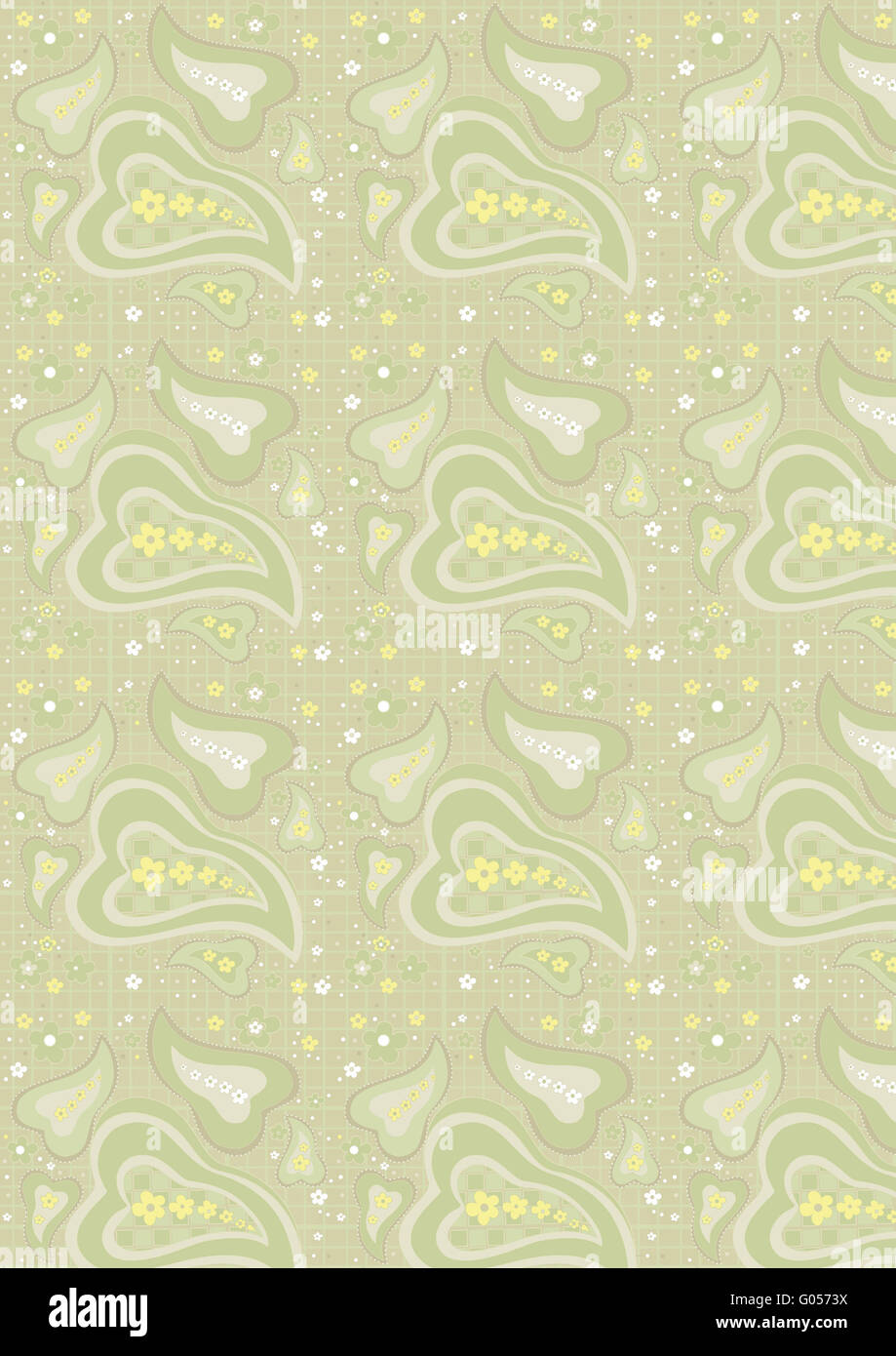 Seamless paisley pattern on light green background Stock Photo - Alamy