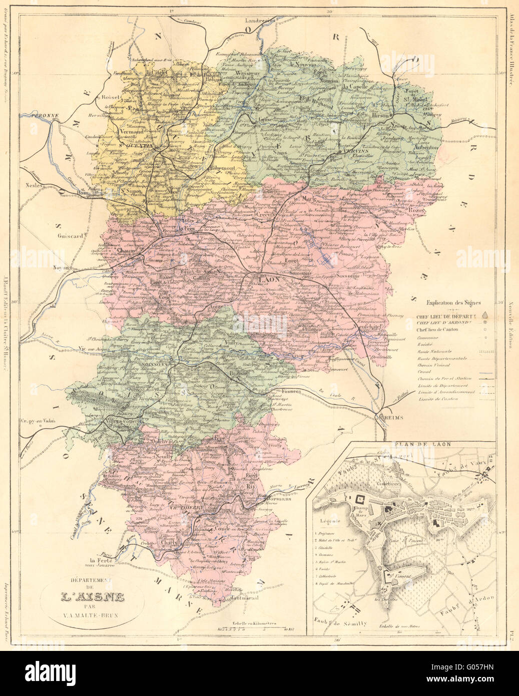 Map of laon hi-res stock photography and images - Alamy