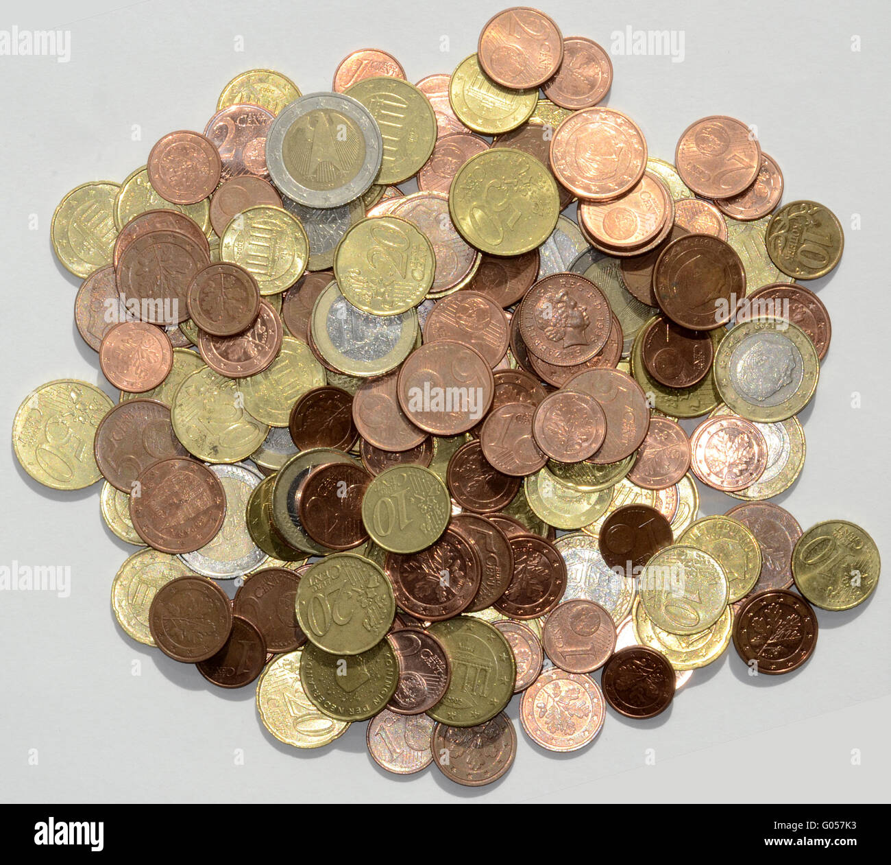 A Hill of Coins Stock Photo - Alamy