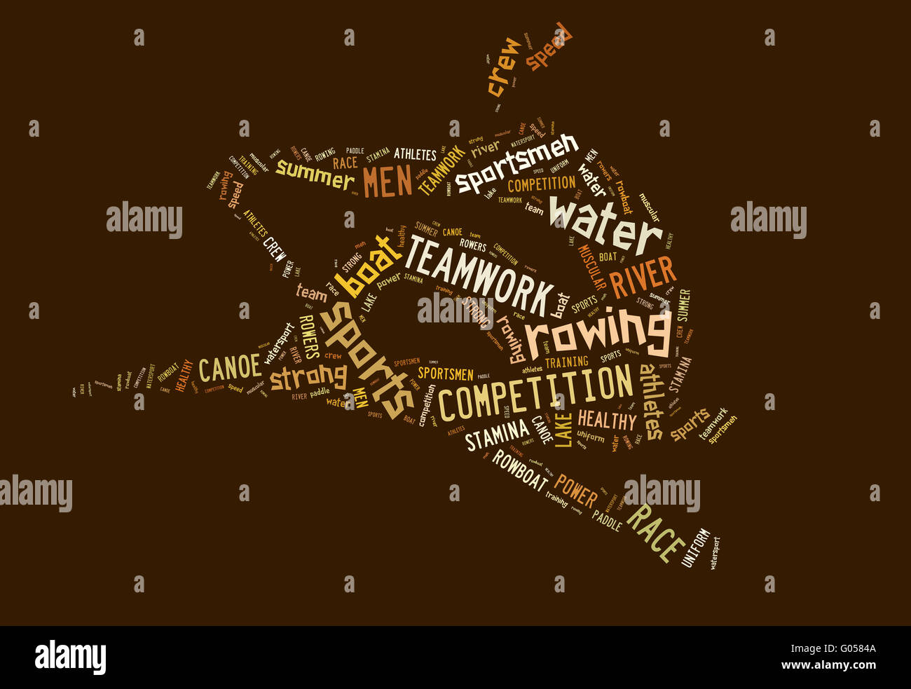 Rowing boat pictogram on brown background Stock Photo - Alamy