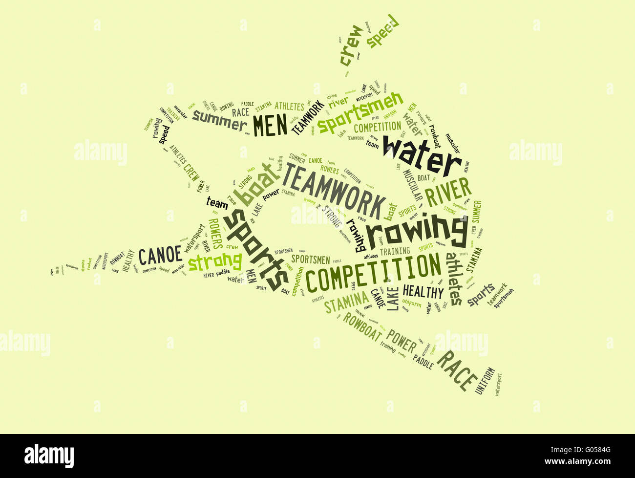 Rowing boat pictogram on green background Stock Photo - Alamy