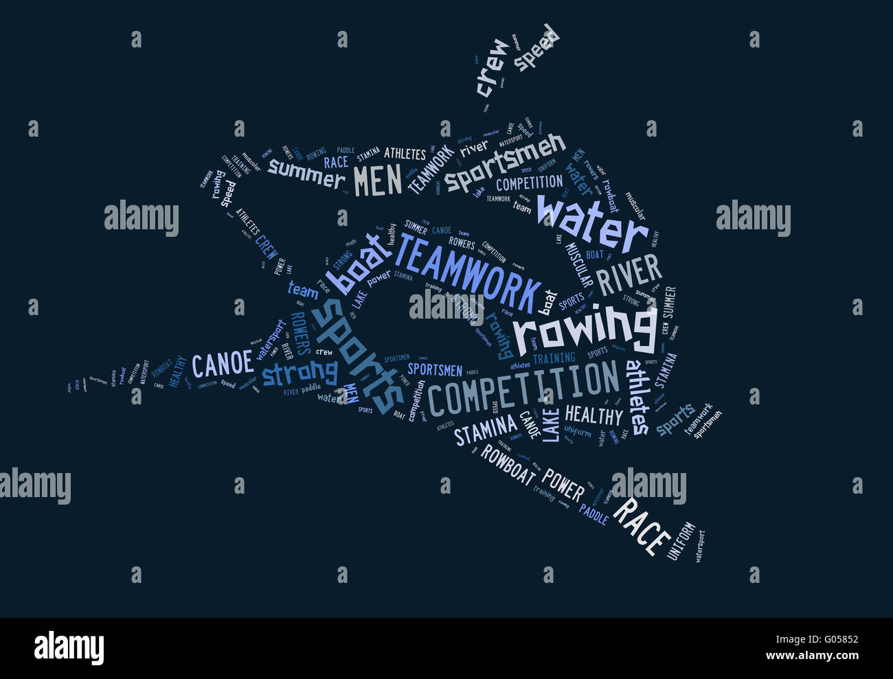 Rowing boat pictogram on blue background Stock Photo - Alamy