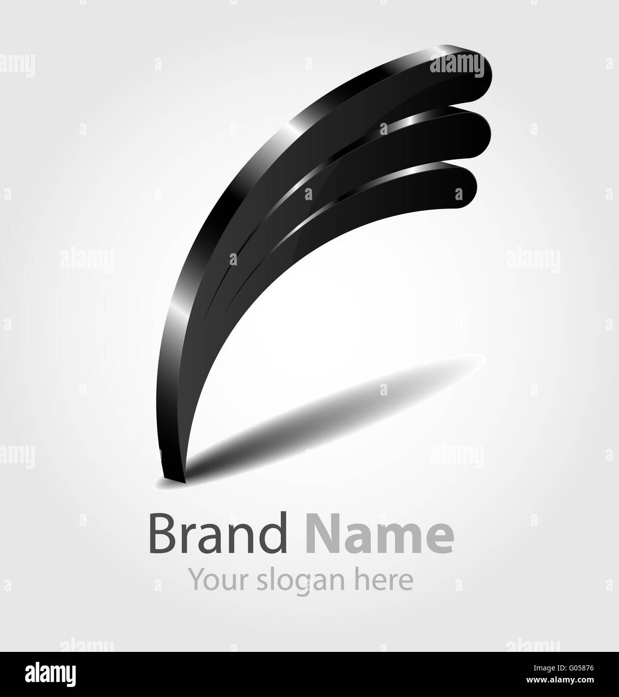Vector brand black logo Stock Photo - Alamy