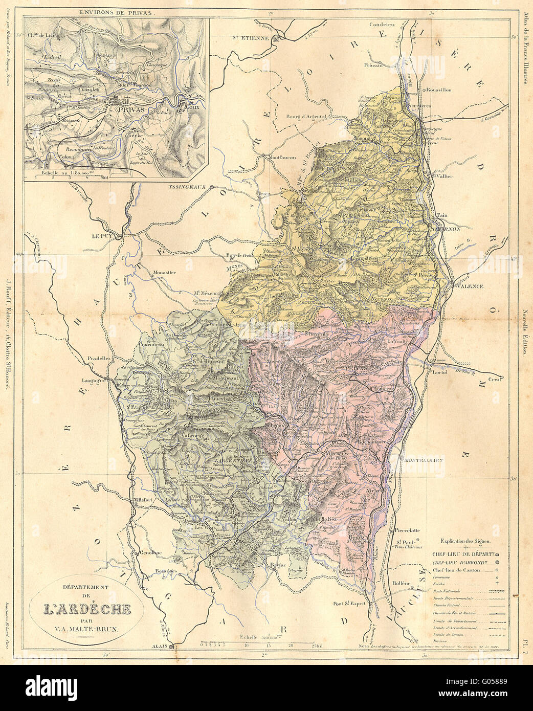 Map of ardeche hi-res stock photography and images - Alamy