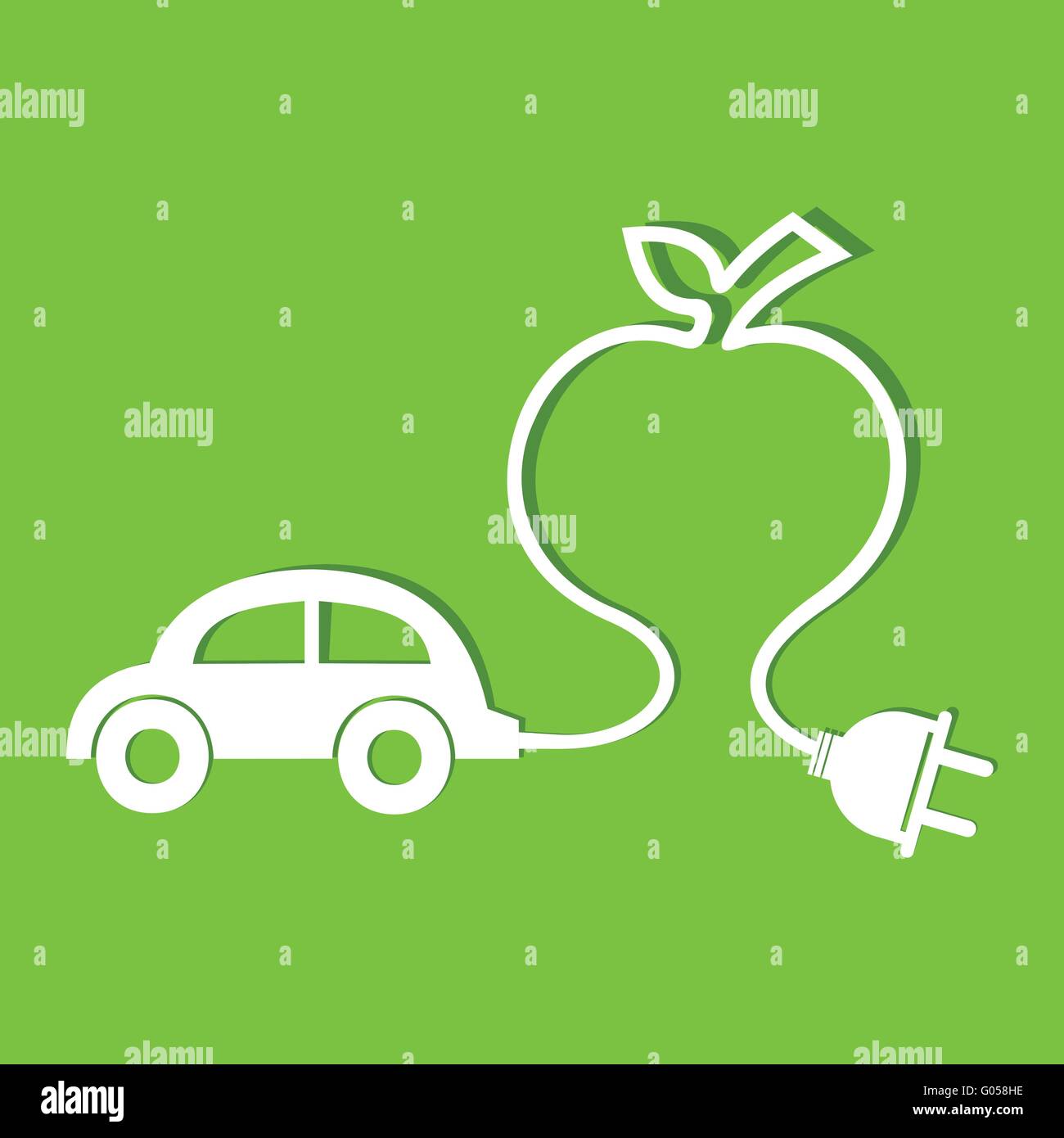 Globe on apple Stock Vector Images - Alamy