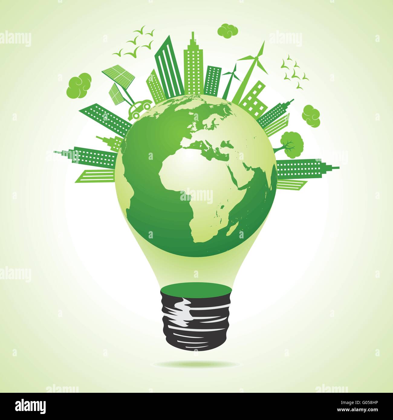 Ecology concept line design Stock Vector Images - Alamy