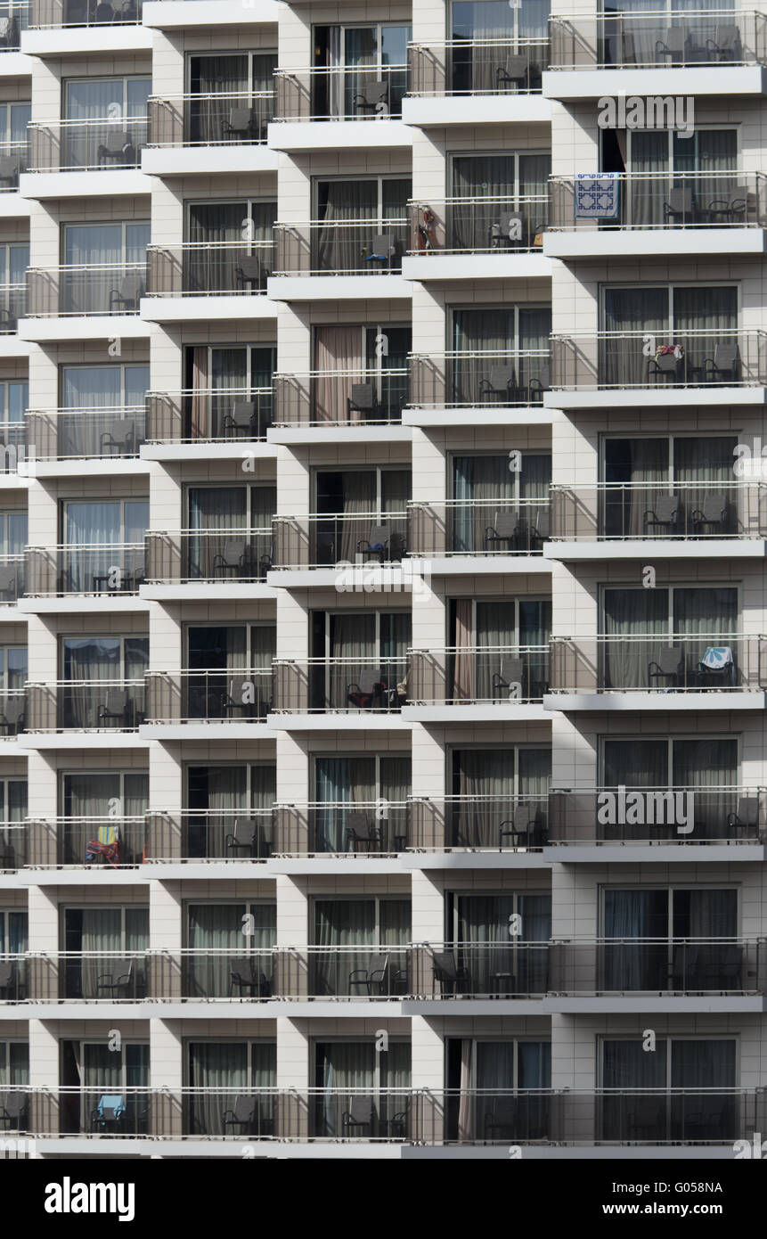 Pattern of hotel balconies Stock Photo - Alamy