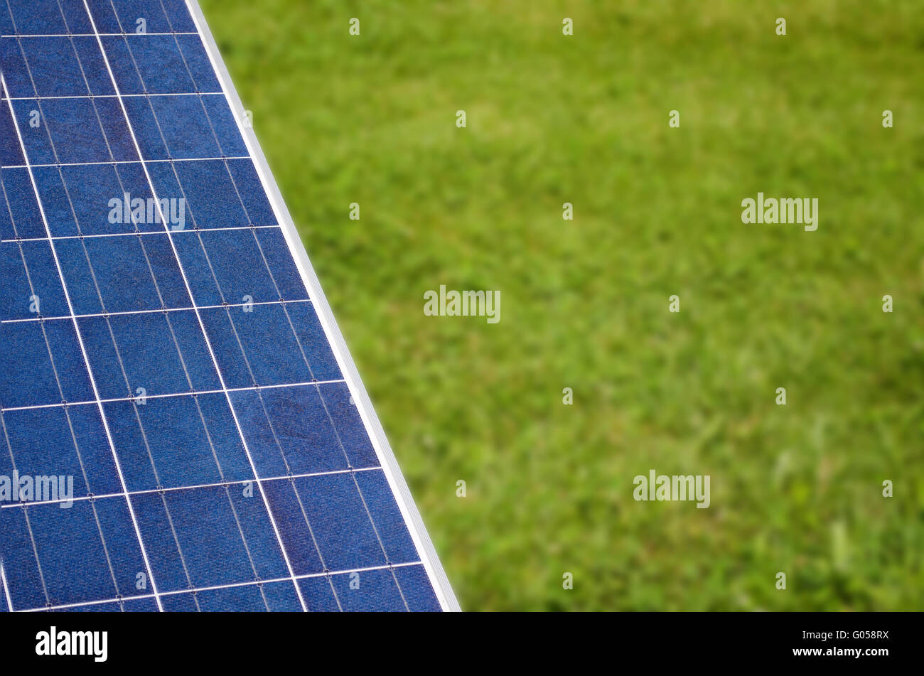 Photovoltaic solar panel and grass Stock Photo - Alamy