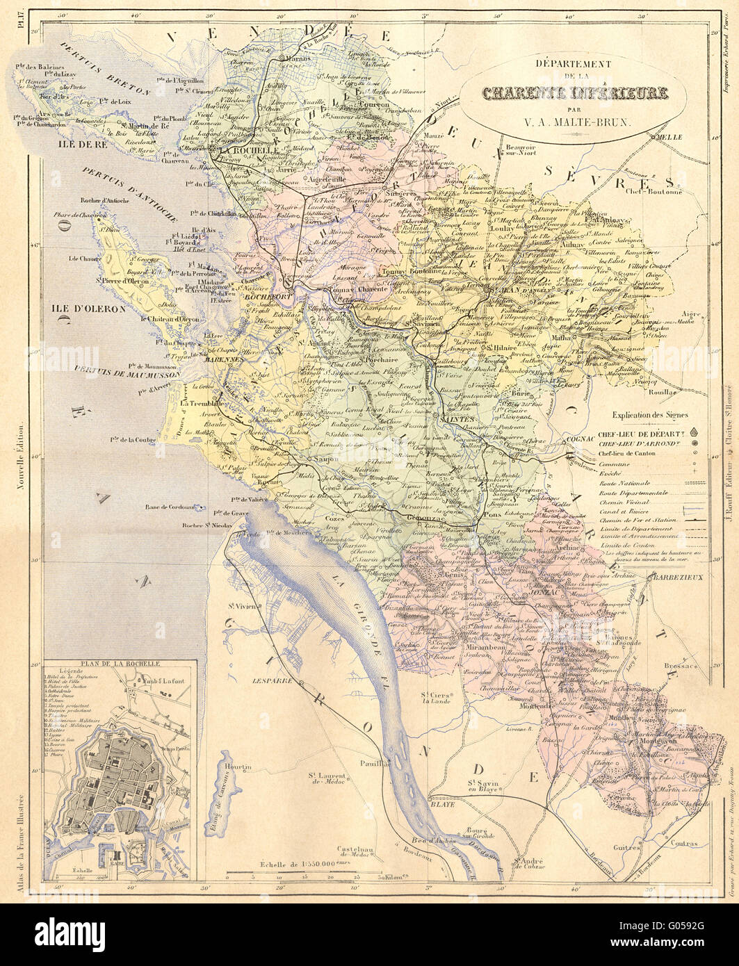 Rochelle map hi-res stock photography and images - Alamy