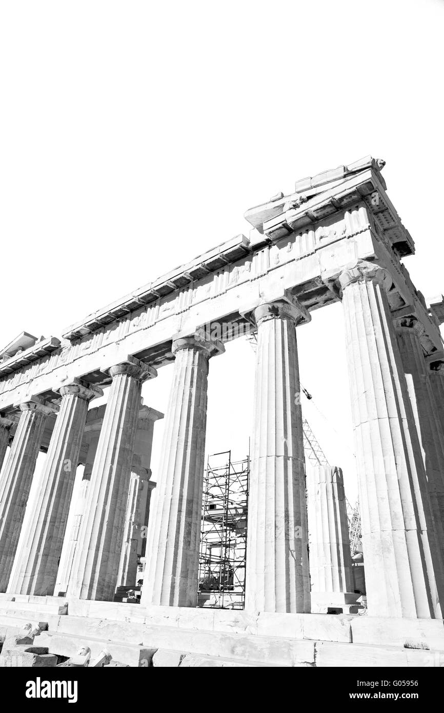 in greece the old architecture and historical place parthenon athens ...