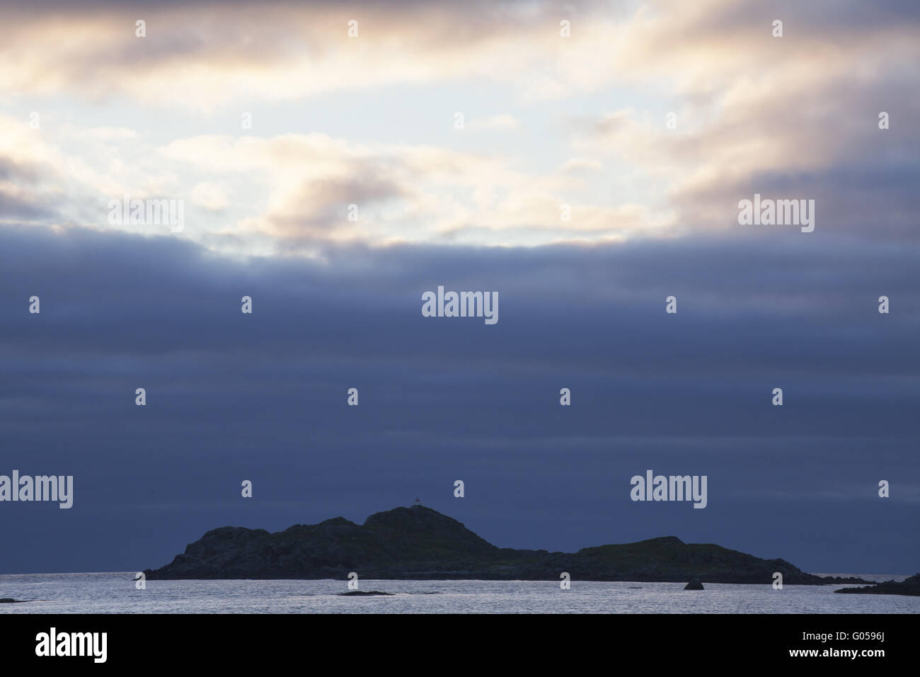 Midsummer night at Seacoast Ramberg, north norway Stock Photo - Alamy