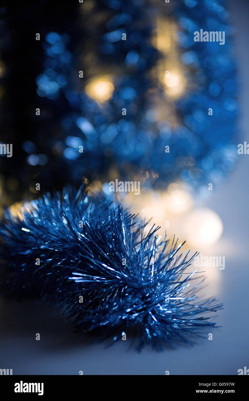 blue shiny decorations as a celebratory background Stock Photo - Alamy