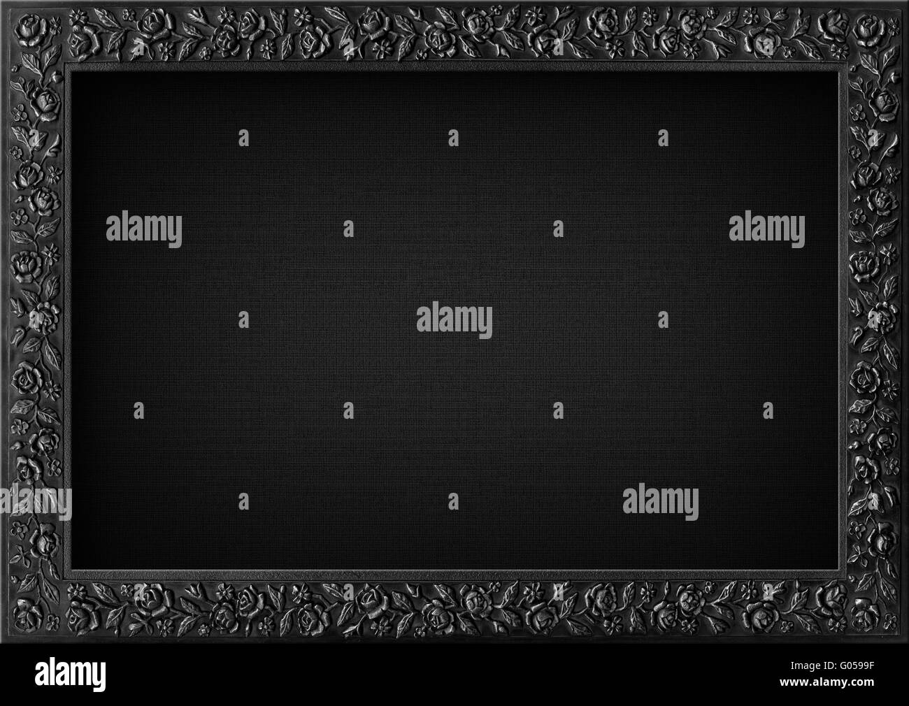 Dark frame with empty canvas Stock Photo - Alamy