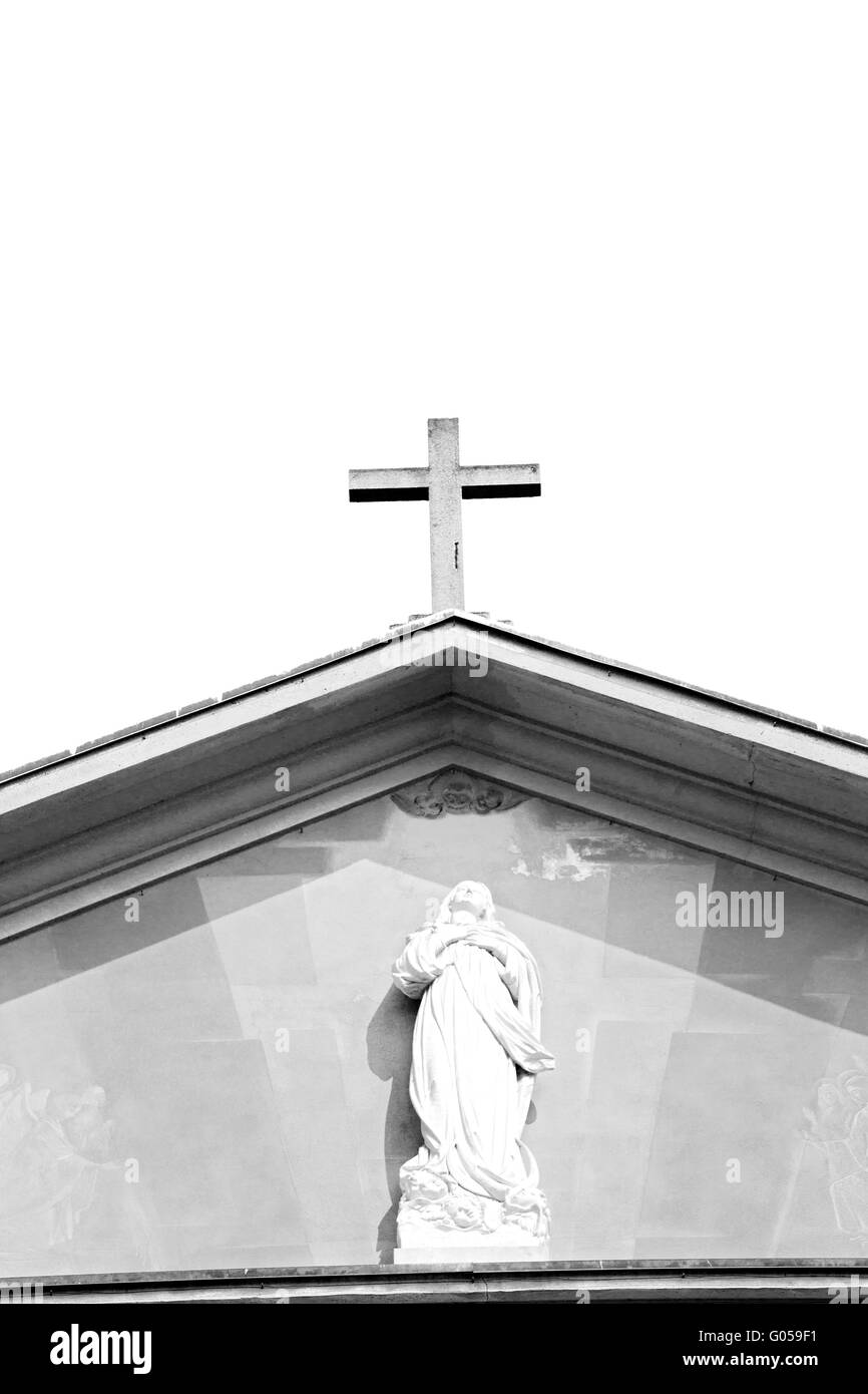 Monument statue old milan Black and White Stock Photos & Images - Alamy