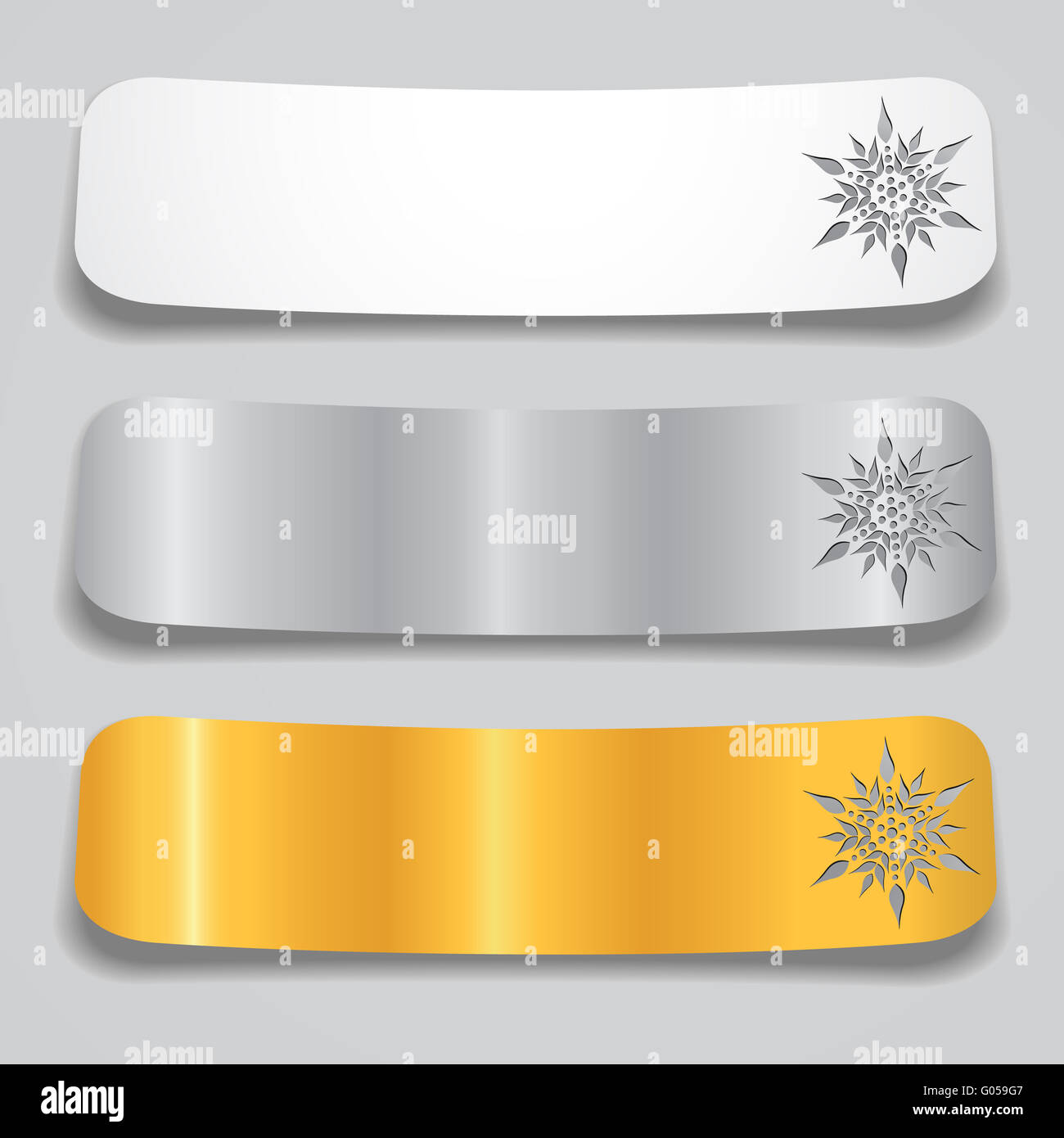 Set of three color banners Stock Photo - Alamy