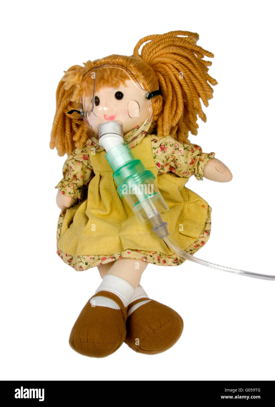 Rag Doll With Medicinal Mask Stock Photo - Alamy