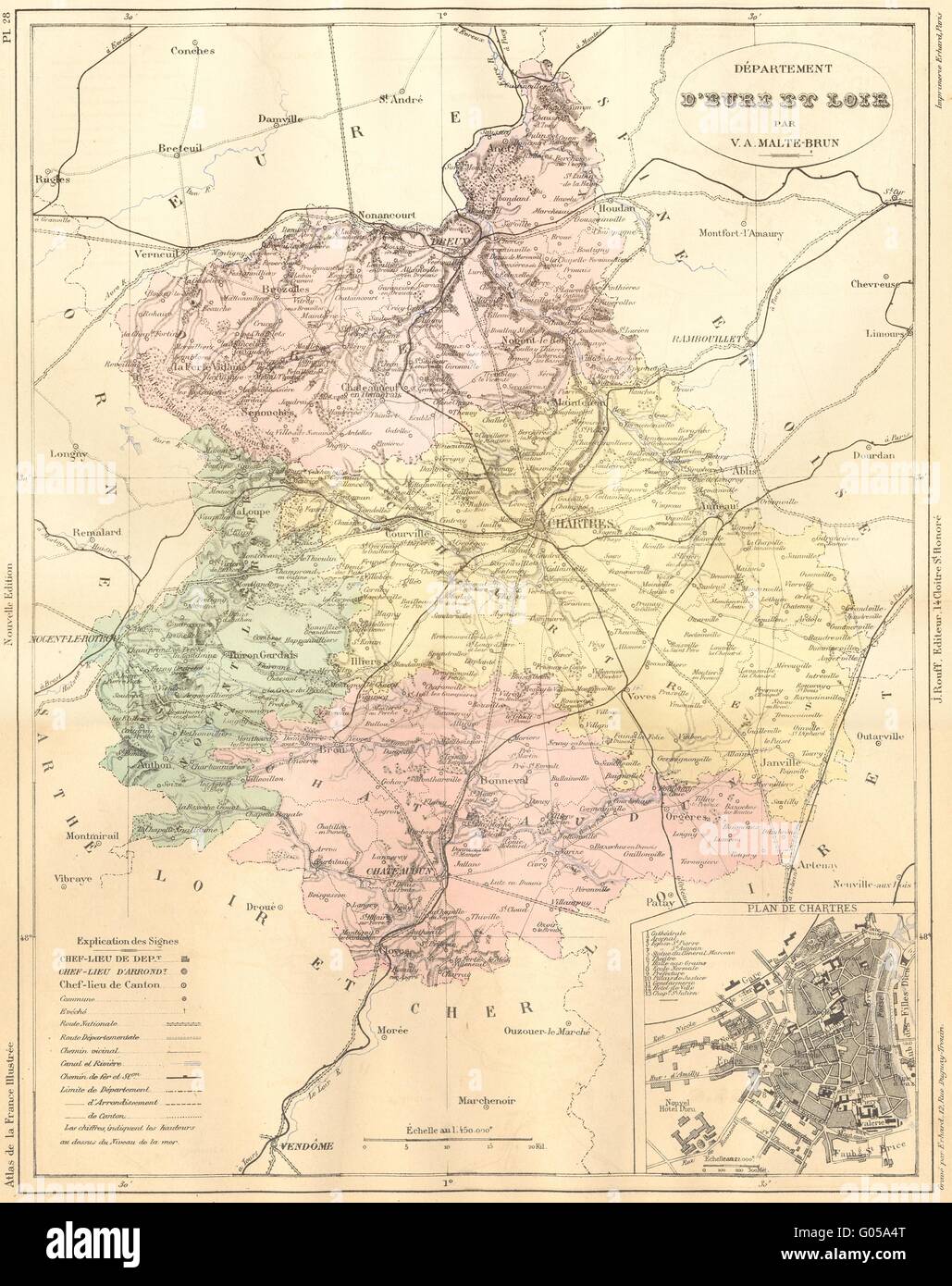 Map of chartres hi-res stock photography and images - Alamy