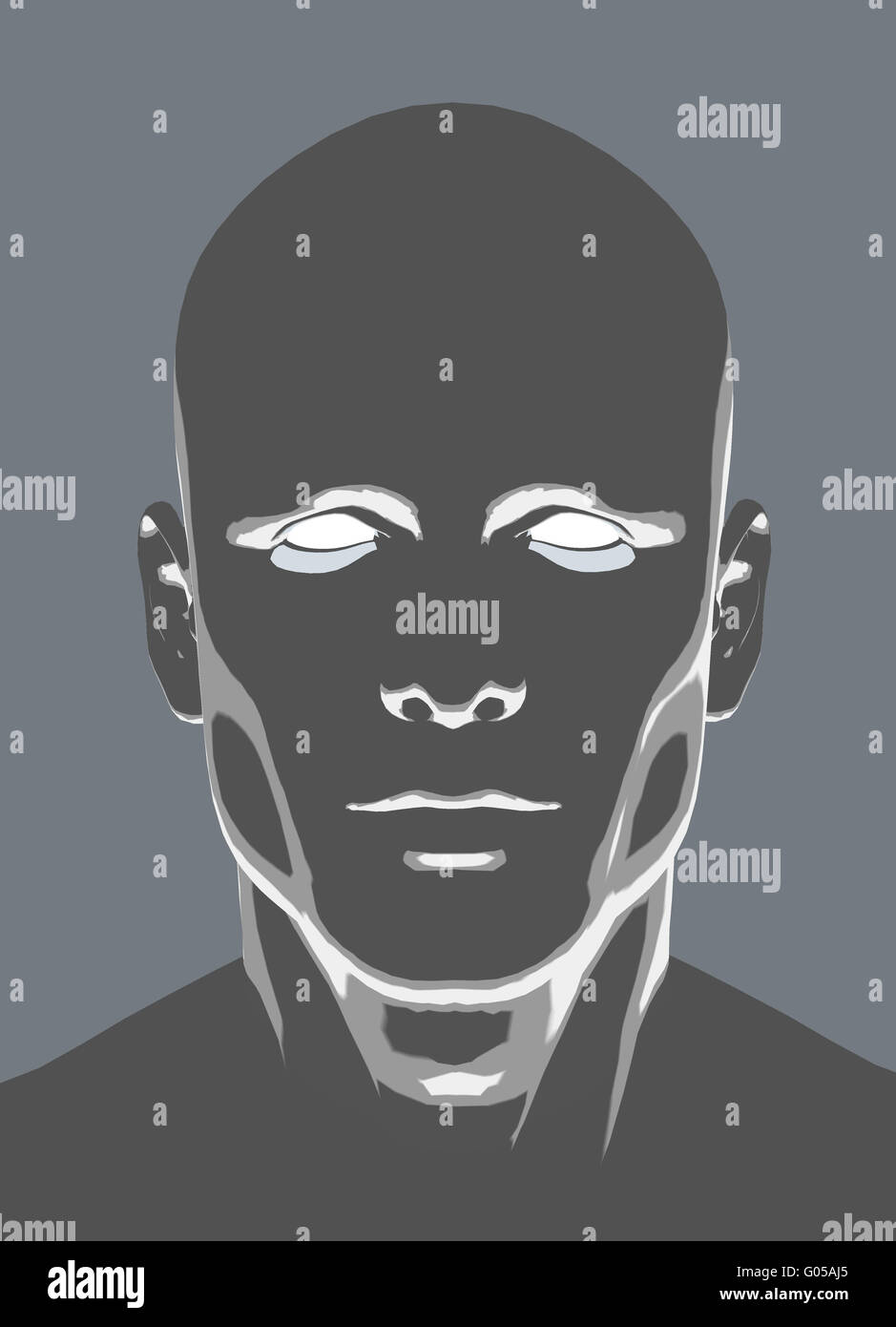 Digital silhouette face zero hi-res stock photography and images - Alamy
