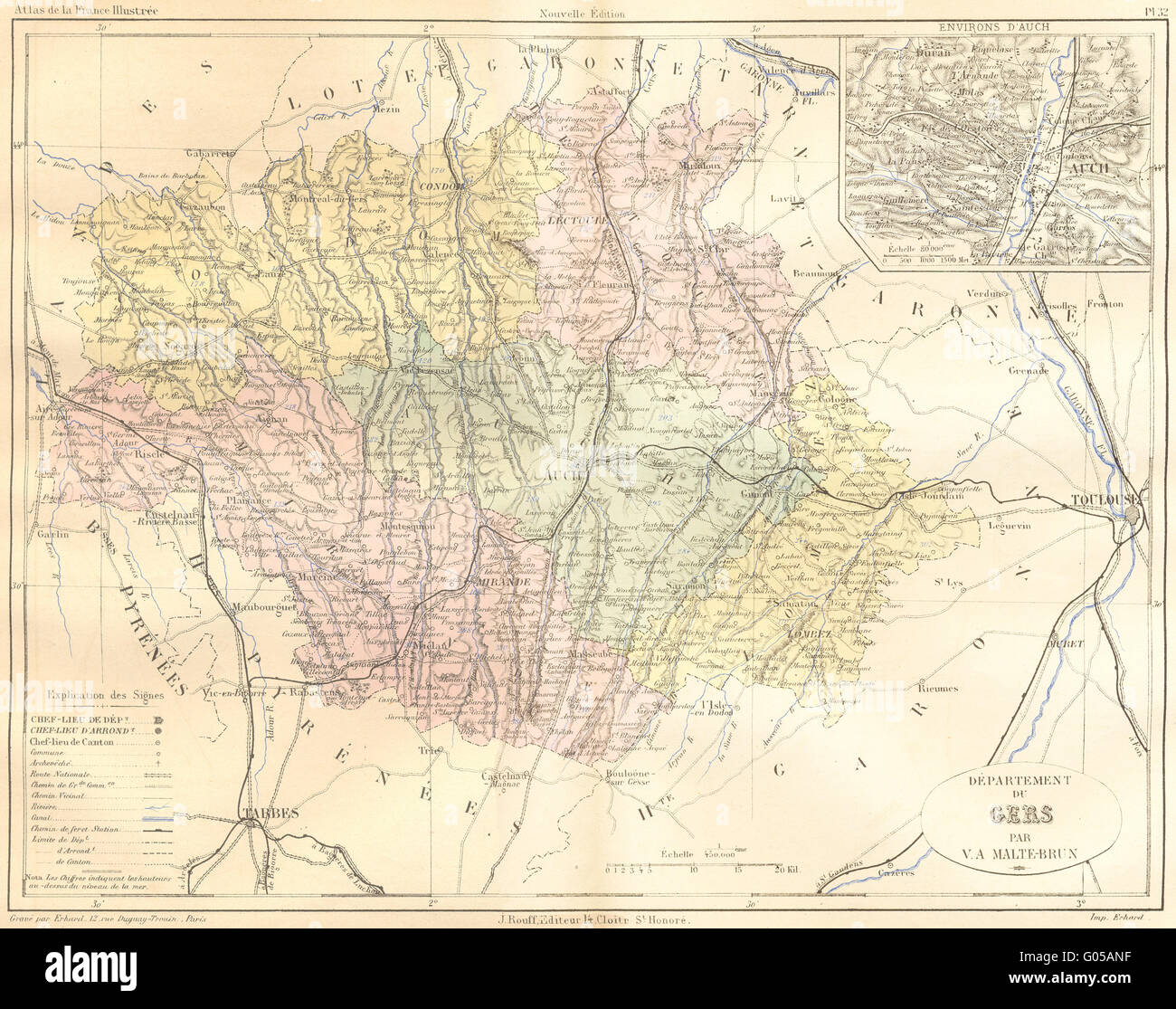 Map gers france hi-res stock photography and images - Alamy