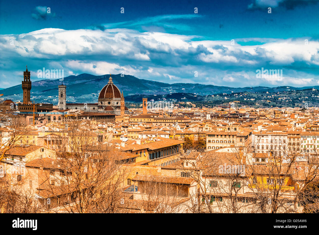 Breathtaking views of the historical buildings and churches of Florence ...