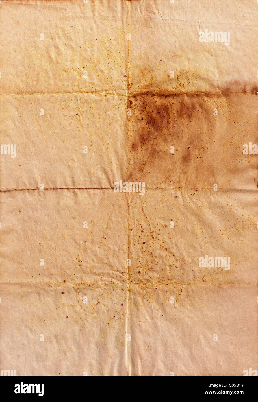 an antique rusty color paper bended Stock Photo - Alamy