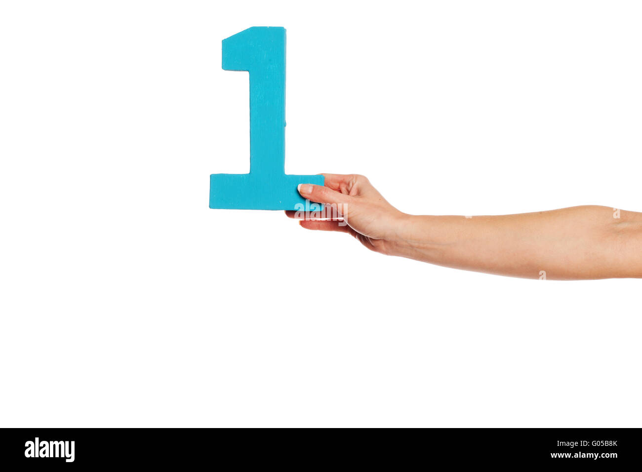 hand holding up the number one from the right Stock Photo - Alamy
