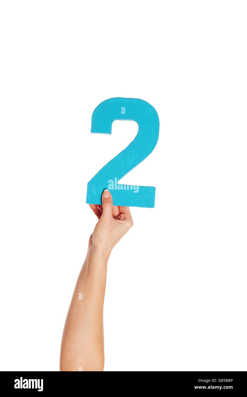 hand holding up the number two from the bottom Stock Photo - Alamy
