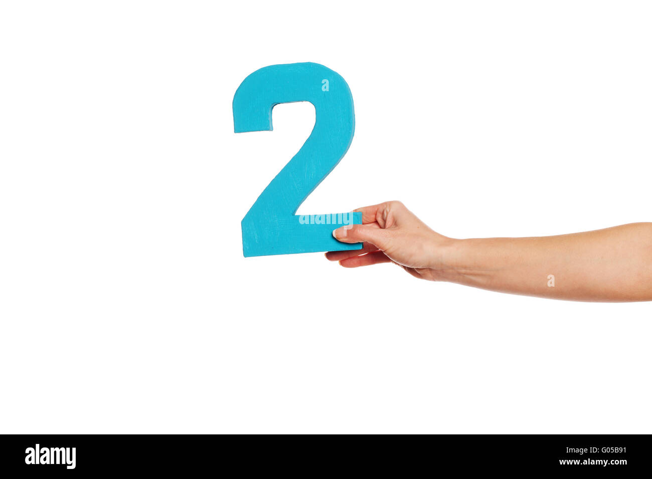 hand holding up the number two from the right Stock Photo - Alamy